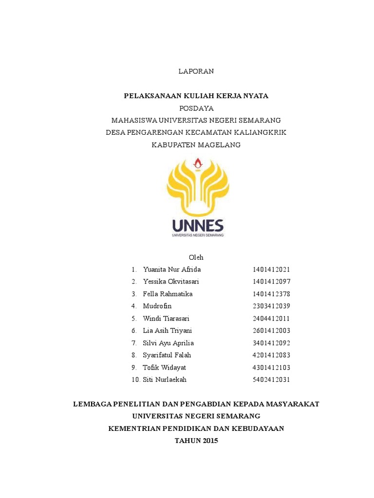 KKN Unnes 2016 | PDF