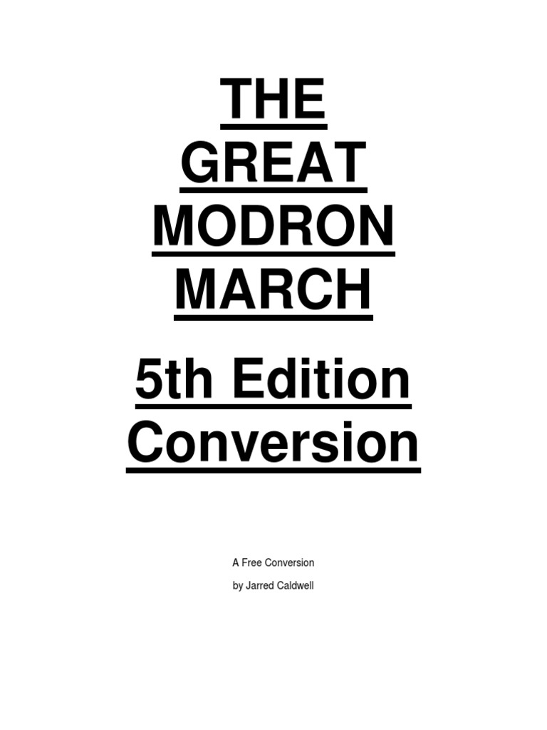 The Great Modron March 5e Conversion (10461089) | PDF | Dungeons ...