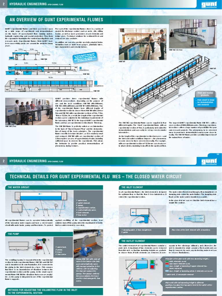 An Overview of Gunt Experimental Flumes: Open-Channel Flow | PDF ...