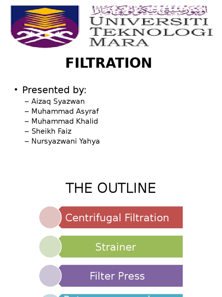Physical Treatment - Filtration | PDF | Filtration | Pump