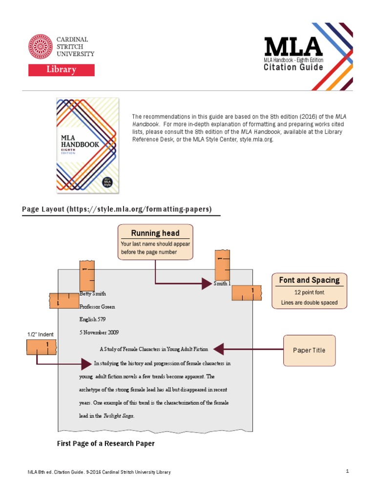 Mla Style Guide | PDF | Citation | Writing