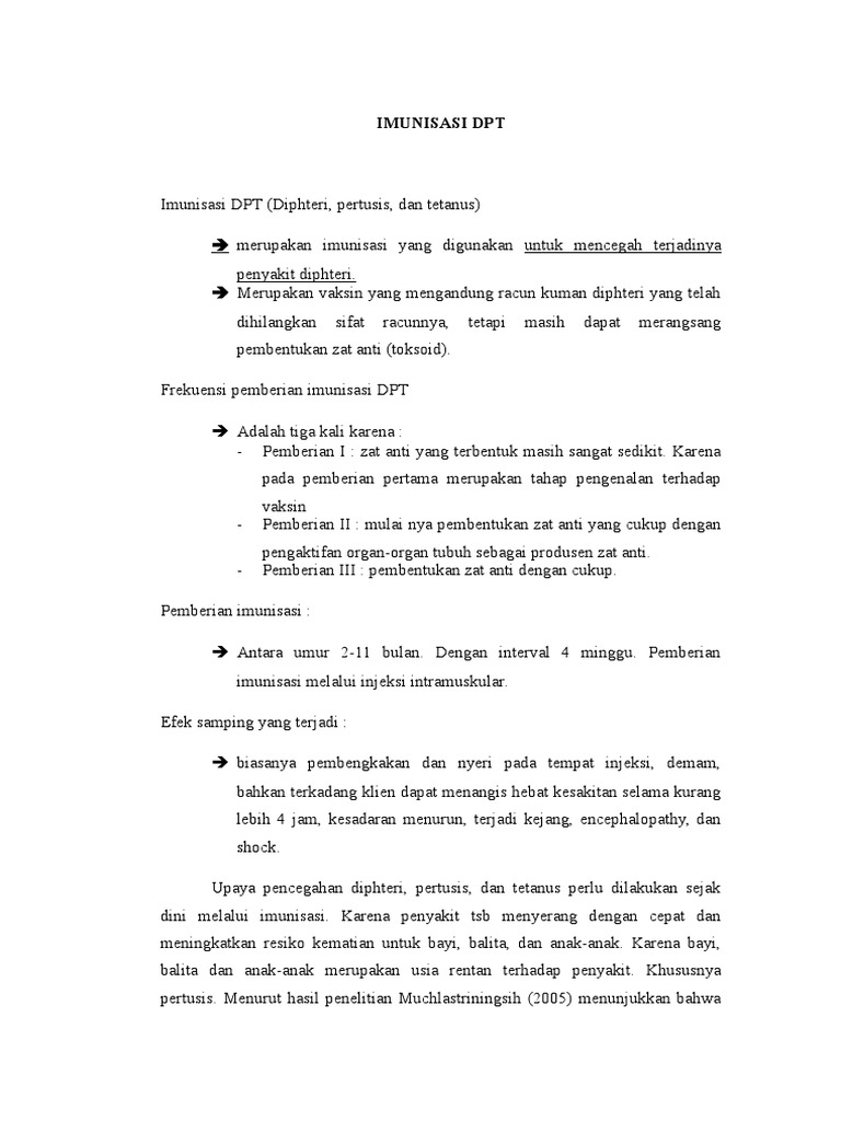 Imunisasi DPT | PDF