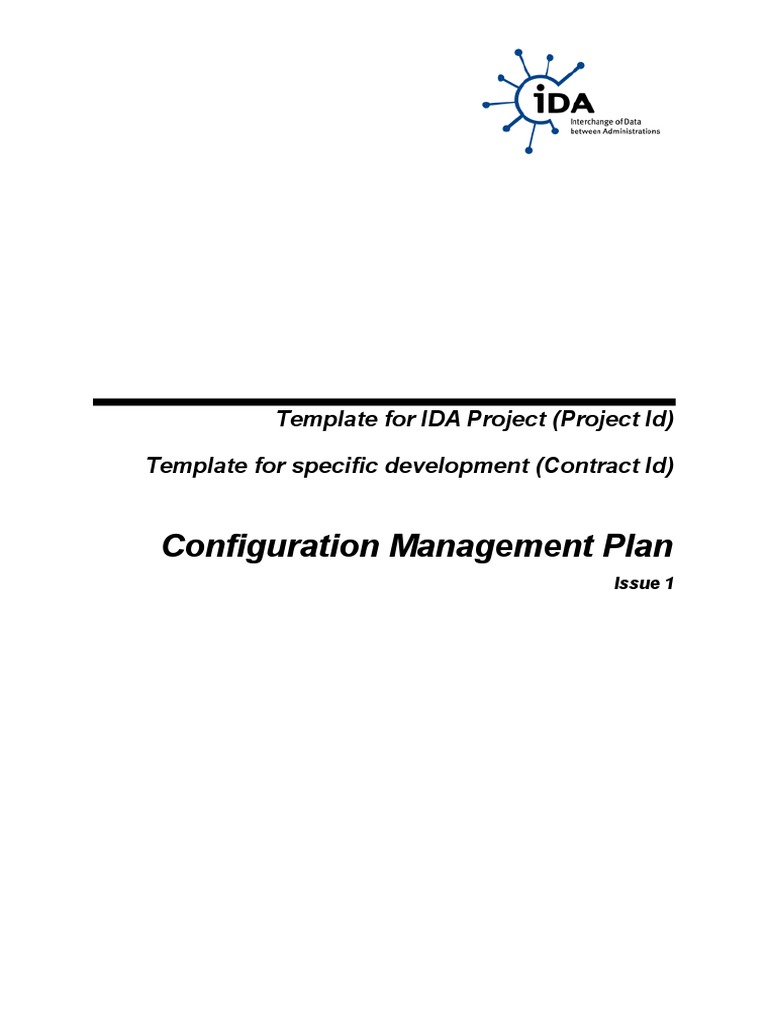 Configuration Management Plan: Template For IDA Project (Project Id ...