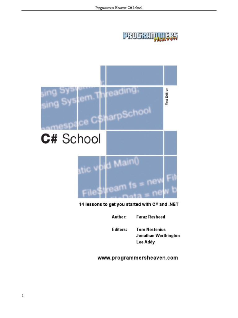 Csharp Ebook Pdf Method Computer Programming Class