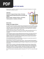 Specific Heat Capacity Experiment Guide | PDF | Heat | Temperature