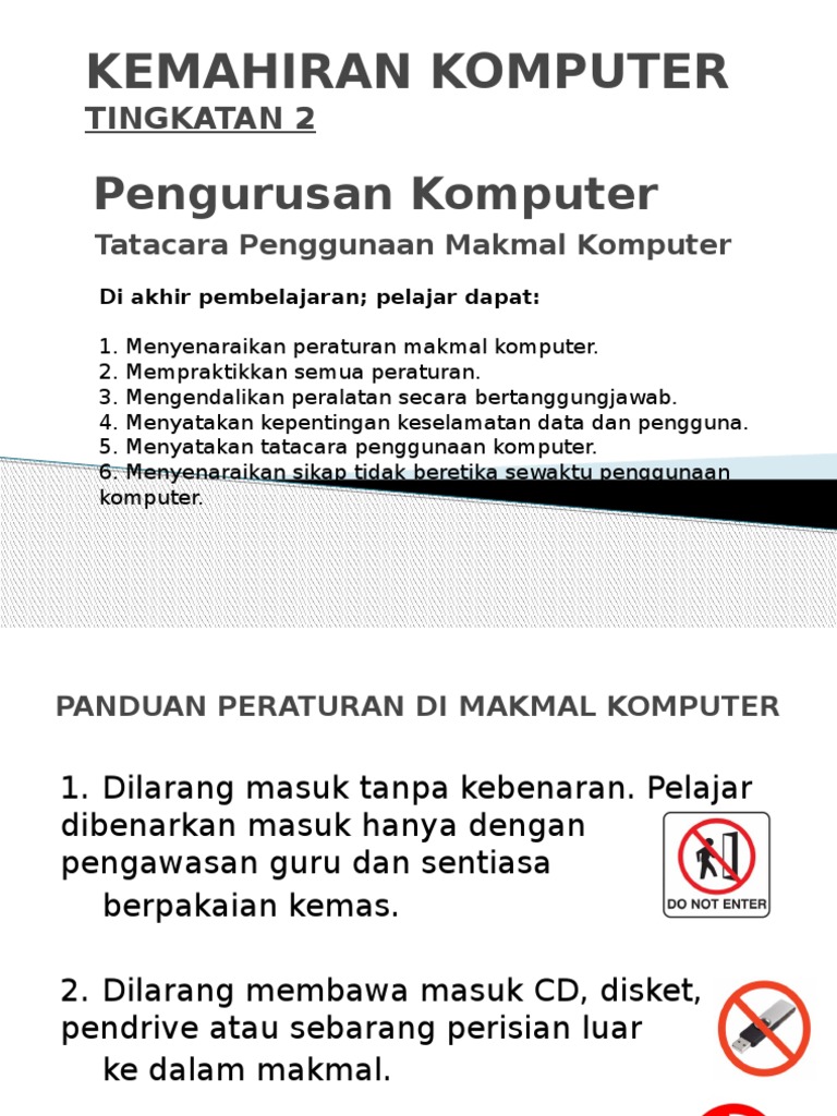 Peraturan Makmal Komputer (Ict) | PDF