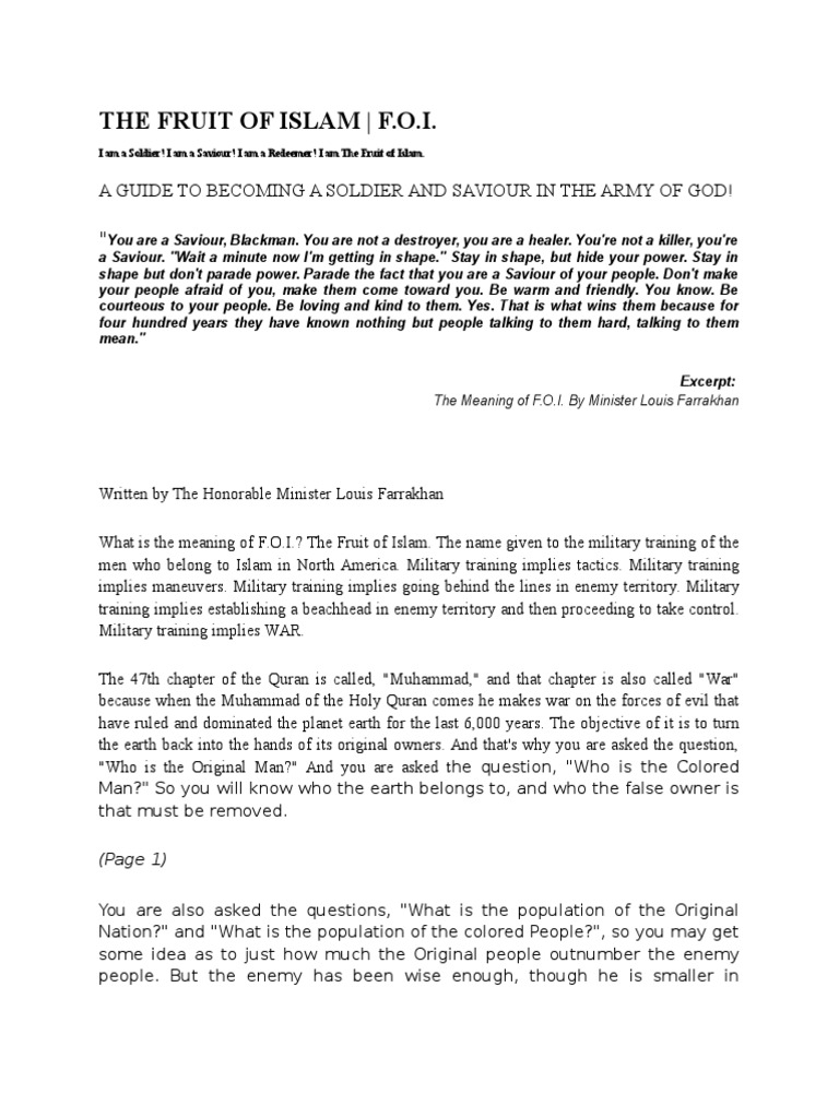 The Fruit of Islam | PDF | Jesus | Sin