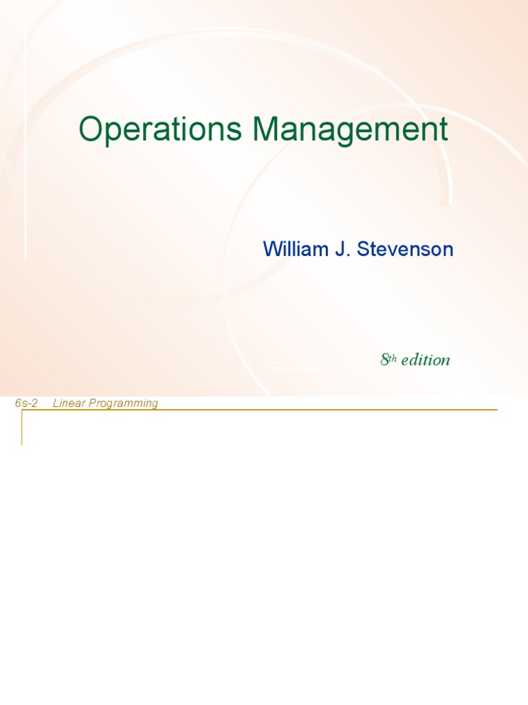 Chap006s - Linear Programming | PDF | Mathematical Optimization | Linear Programming