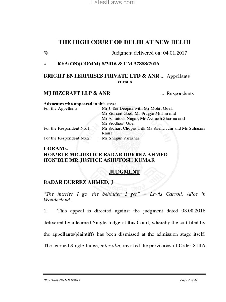 Delhi High Court Judgement On Hasty Judgements | Summary Judgment | Lawsuit