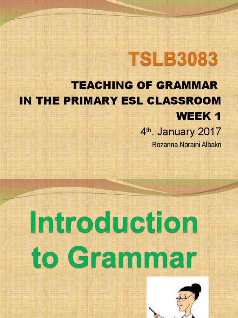 WK 1 Introduction To Grammar - ( - Lecture - 1) | PDF | Word | Lexicon