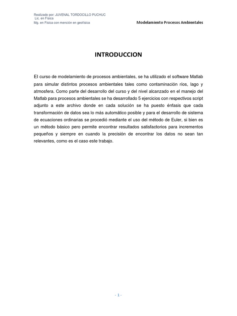 Solucion Modelamiento | PDF | Precipitación | Ciencias fisicas