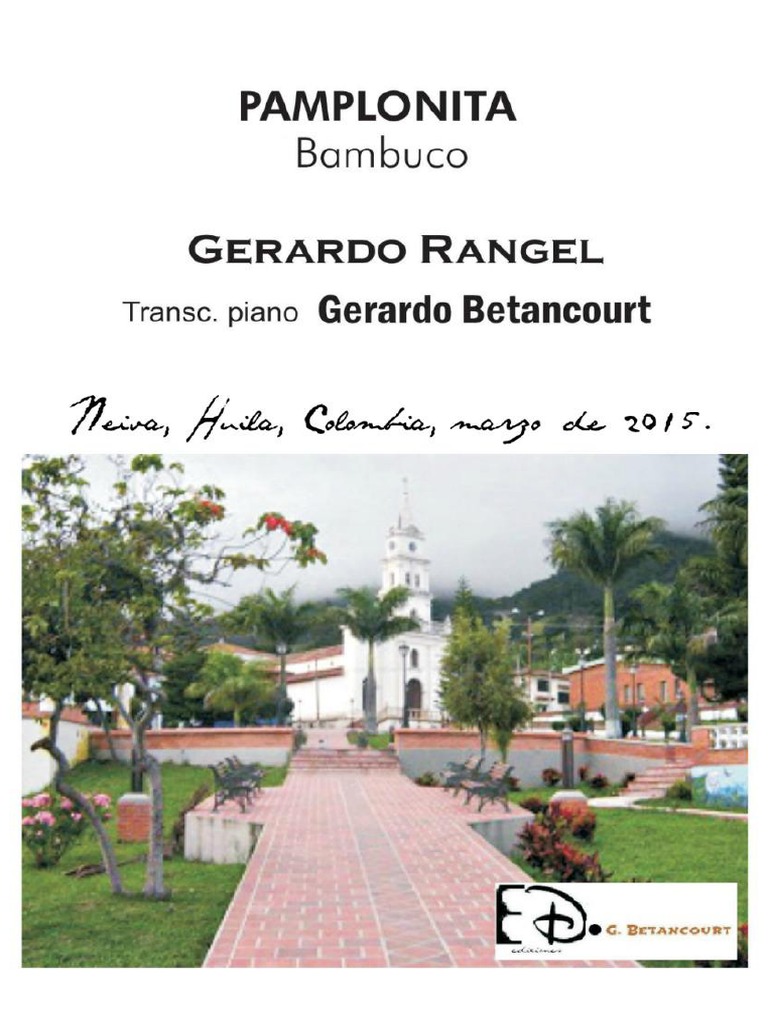 PAMPLONITA Bambuco Gerardo Rangel Transc Piano G Betancourt PDF | PDF