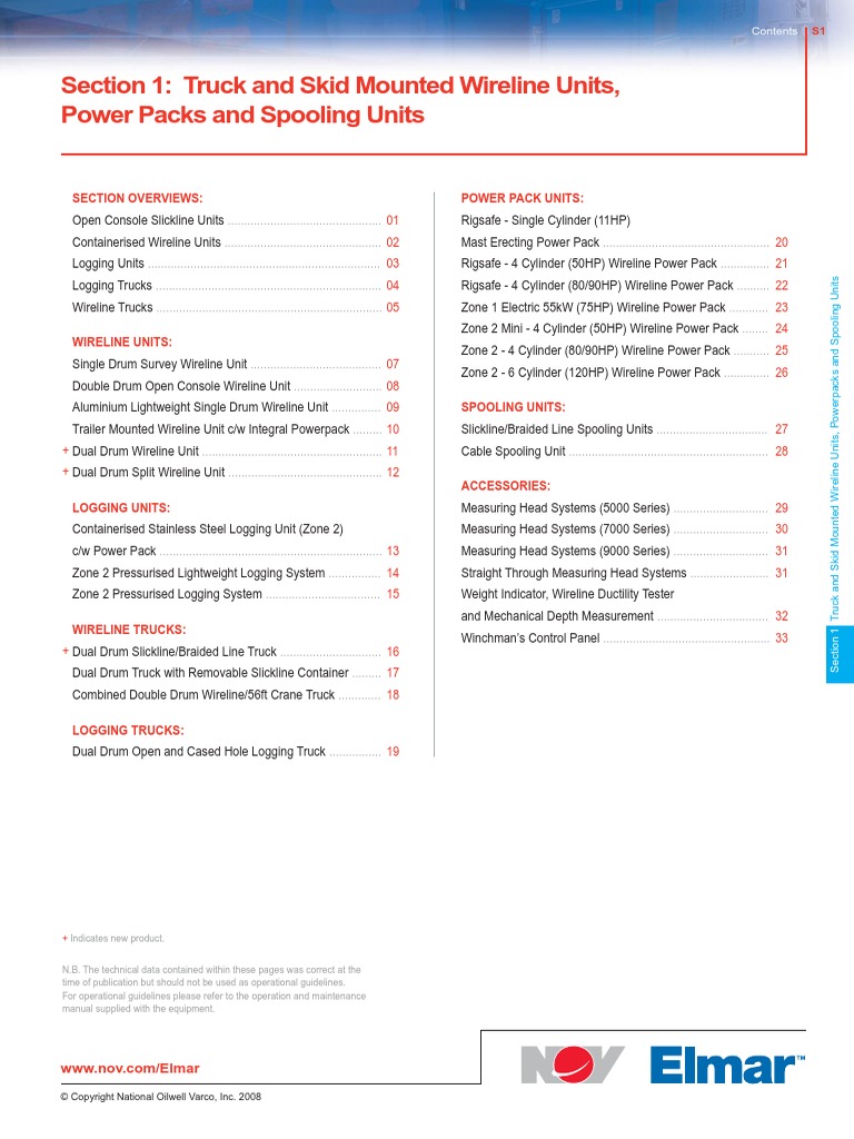 Section 1 Truck & Skid Mounted WL PPs & Spool Units | PDF ...