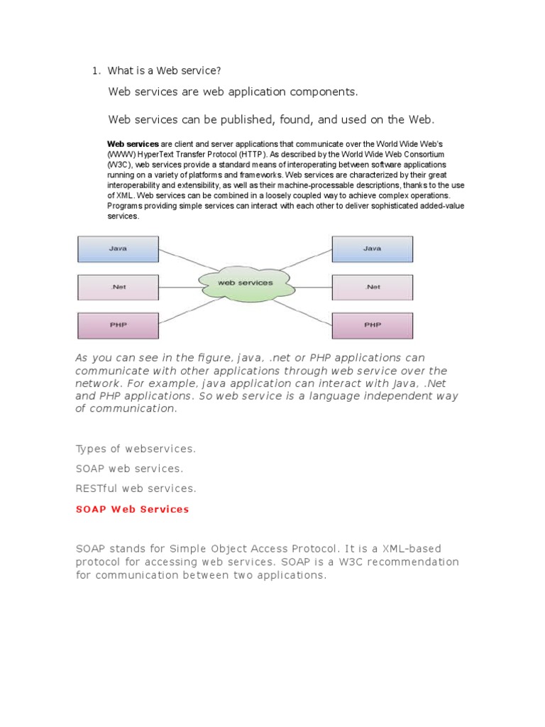 What Is A Web Service Pdf Soap Representational State Transfer 3502