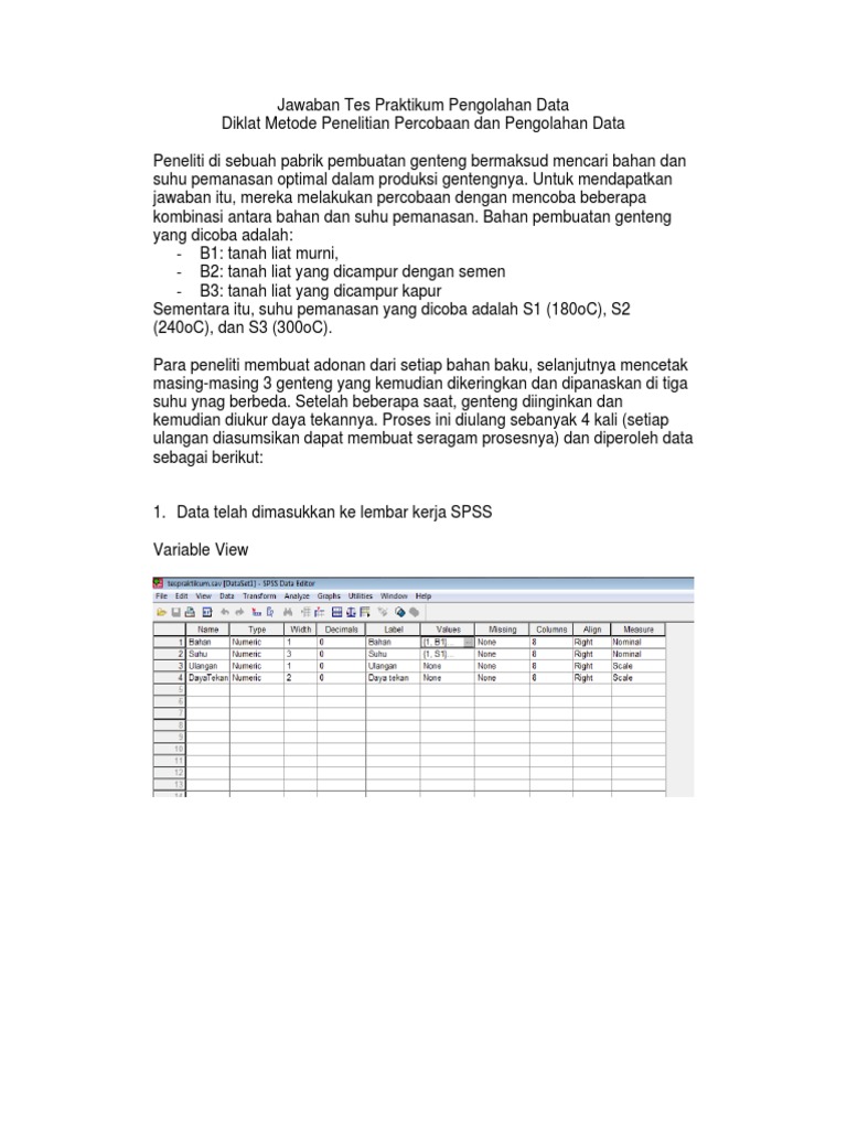 Contoh Pengolahan Data dan Penyelesaiannya dalam SPSS.pdf