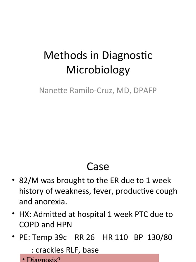Methods in Diagnostic Microbiology | PDF | Staining | Clinical Medicine