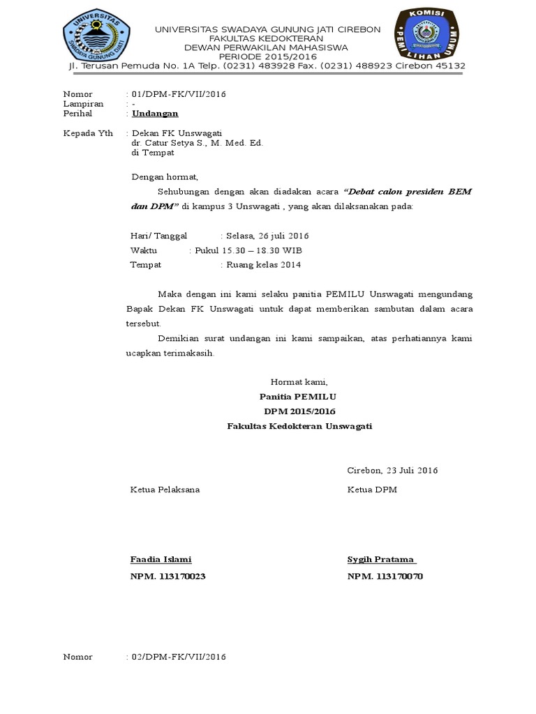 Surat Undangan Pemilu | PDF