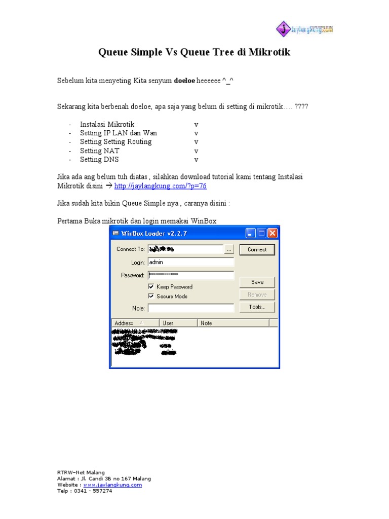 Queue Simple Vs Queue Tree Di Mikrotik | PDF