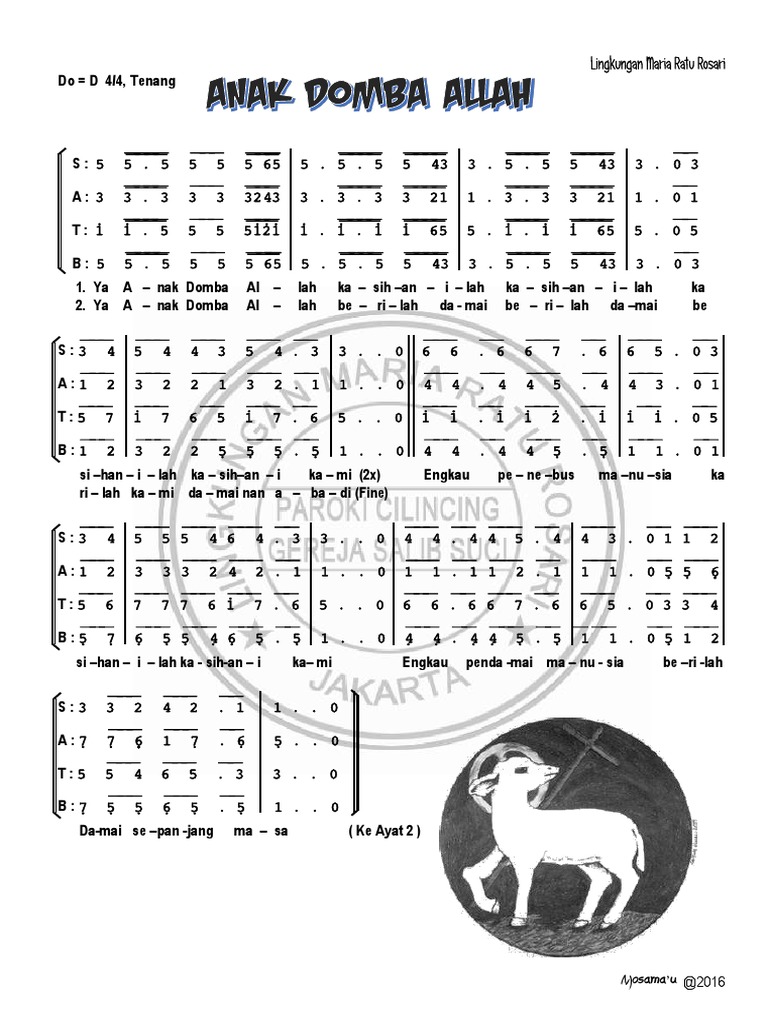 Anak Domba Allah Satb | PDF | Metode & Bahan Ajar