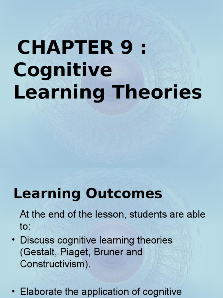 (8.3) Cognitive Learning Theory | PDF | Learning Theory (Education ...