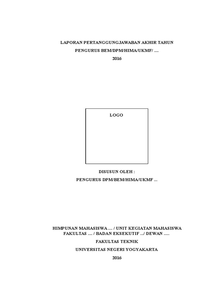 Format LPJ Akhir Tahun 2016 | PDF