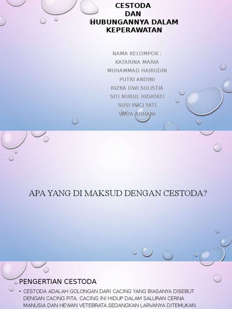 Cestoda: Jenis, Gejala, dan Pengobatan | PDF | Kesehatan Holistik