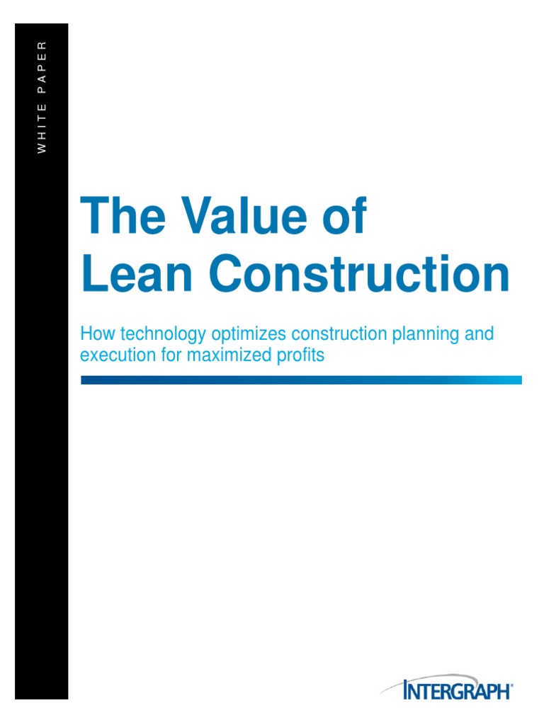 The Value of Lean Construction, SmartPlant | PDF | Lean Manufacturing ...