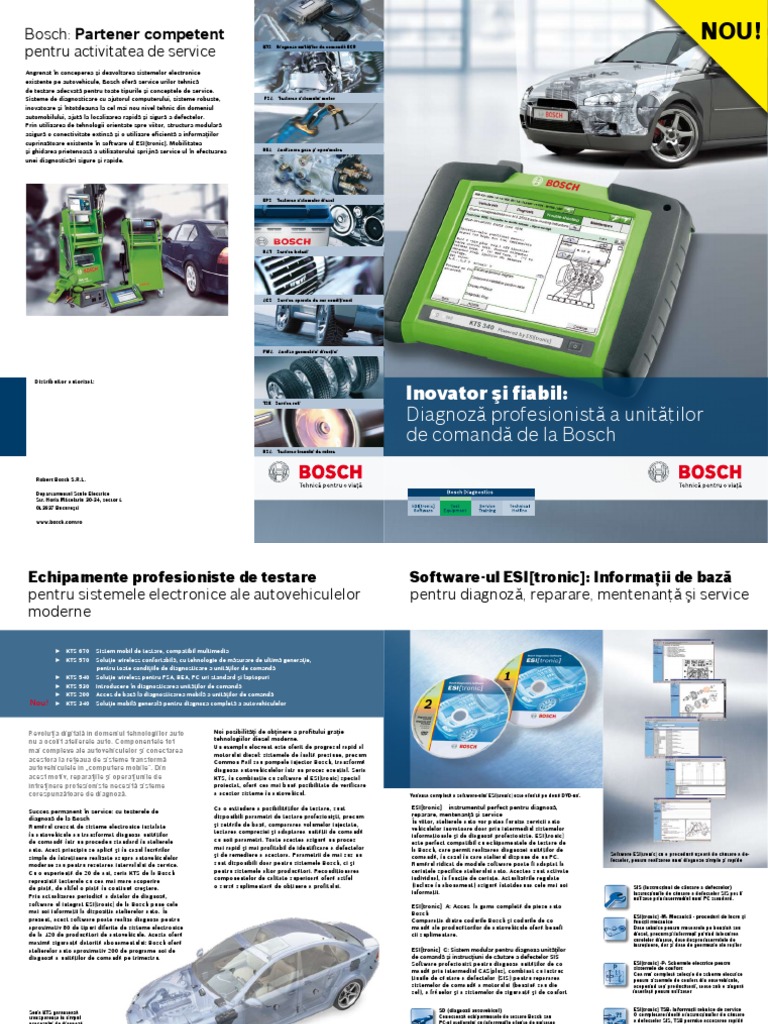 Bosch KTS Echipamente Diagnoza PDF | PDF