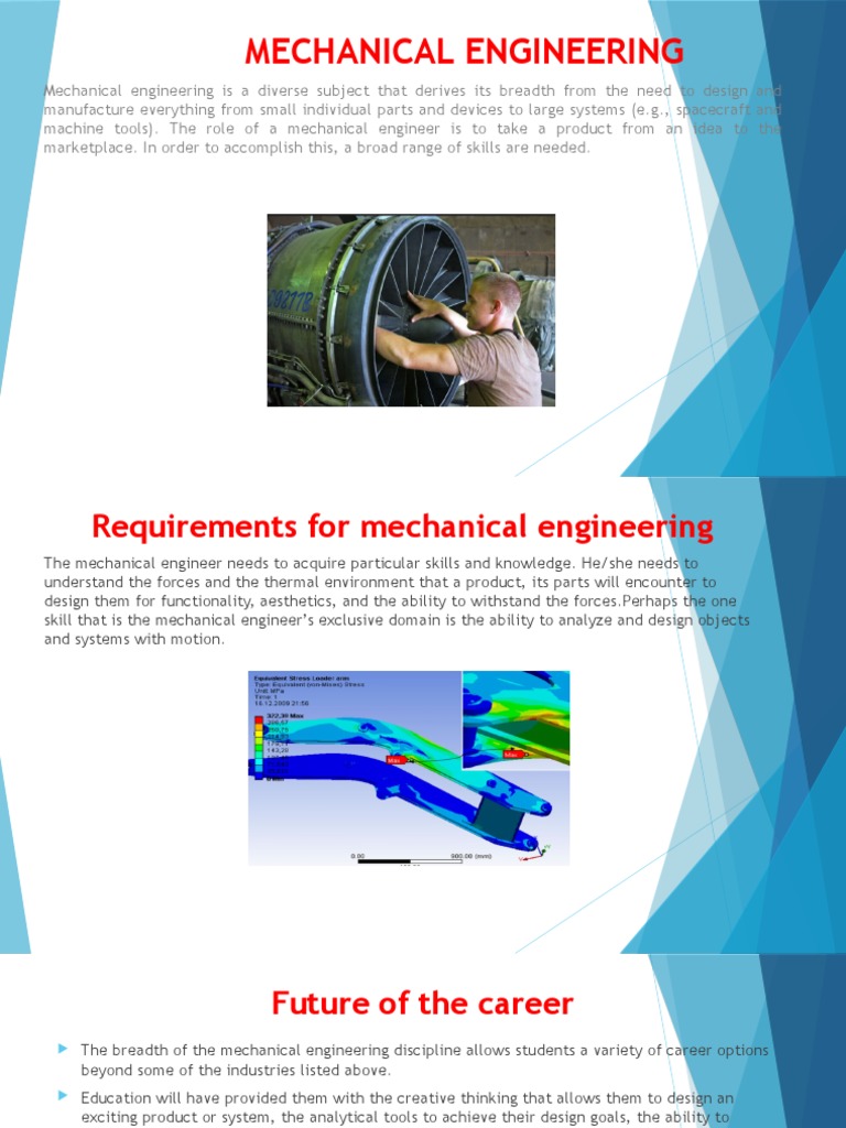 Mechanical Engineering Presentation | PDF | Engineer | Mechanical ...