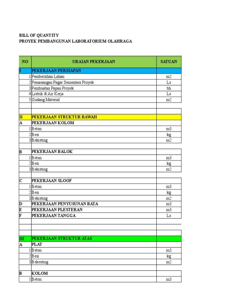 Rab Gedung Olahraga | PDF