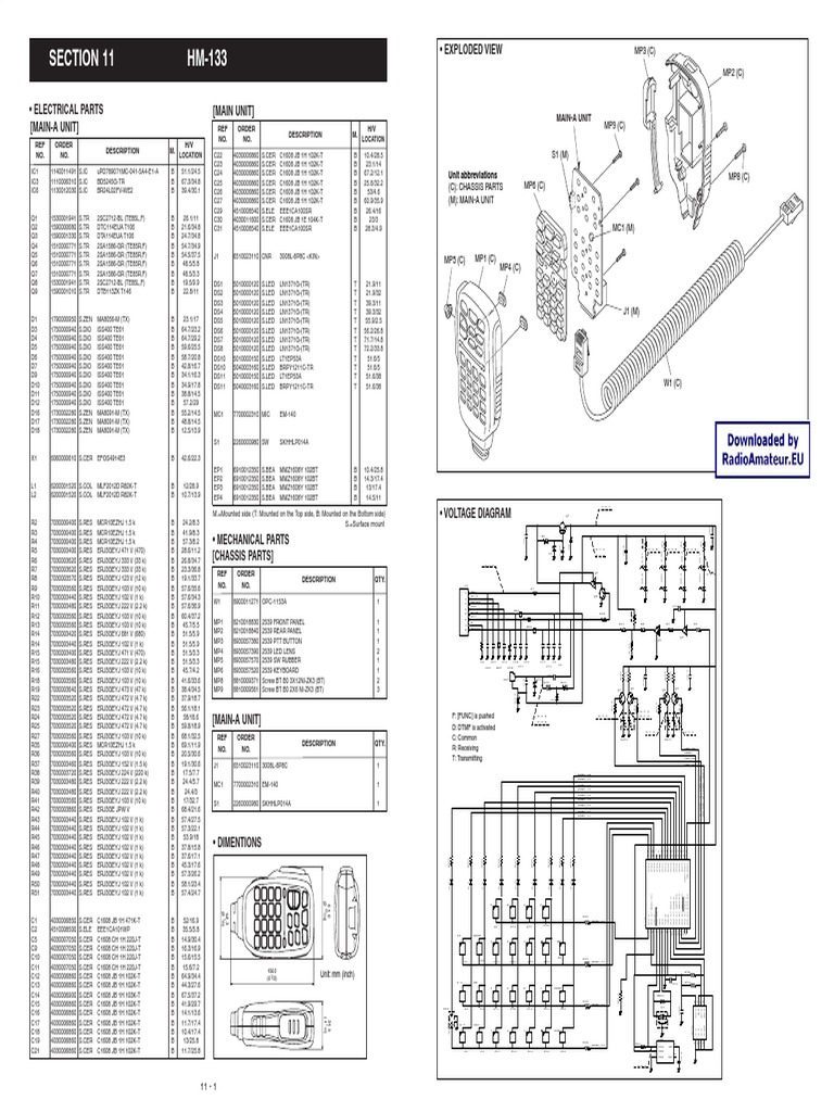 Hm 133 Schematic Hm Icom Mic