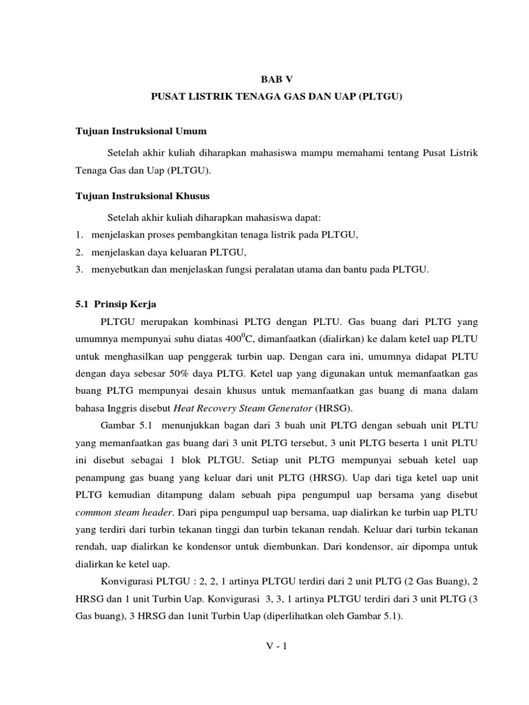 Panduan PLTGU untuk Mahasiswa | PDF