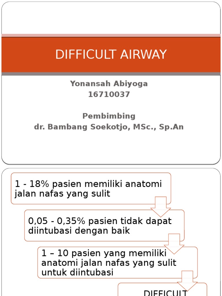 Difficult Airway | PDF | Perawatan Medis | Obat Klinis