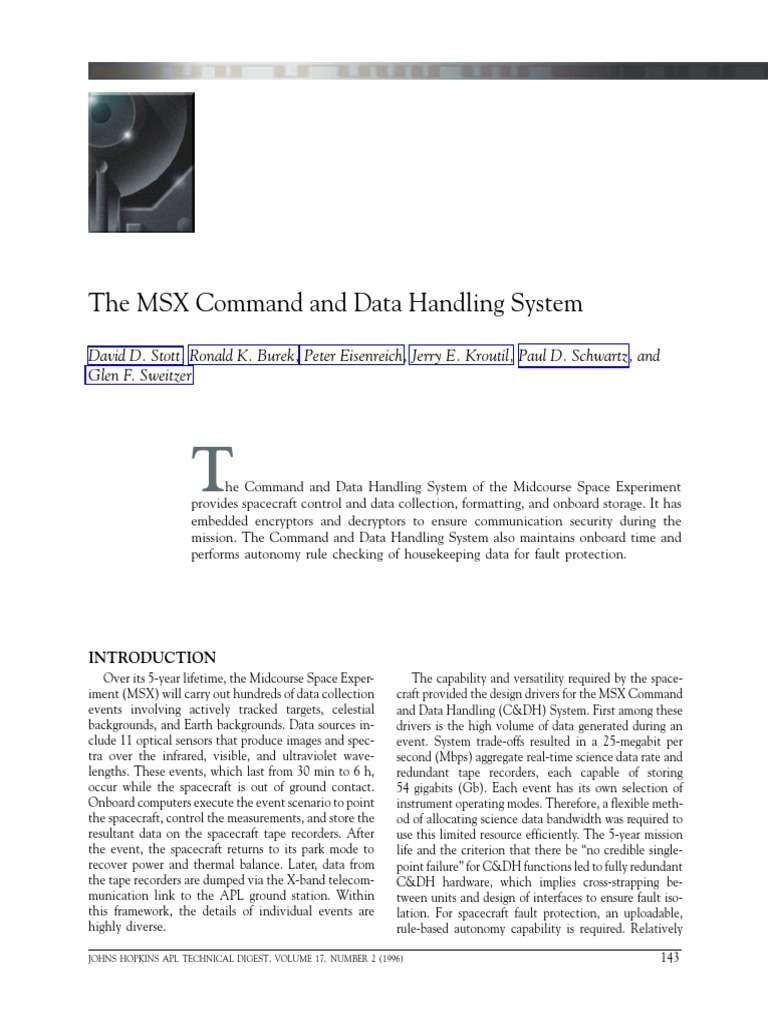 The MSX Command and Data Handling System | PDF | Relay | Electronic Circuits