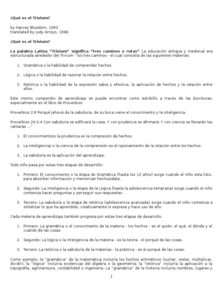Qué Es El Trivium | PDF | latín | Método científico