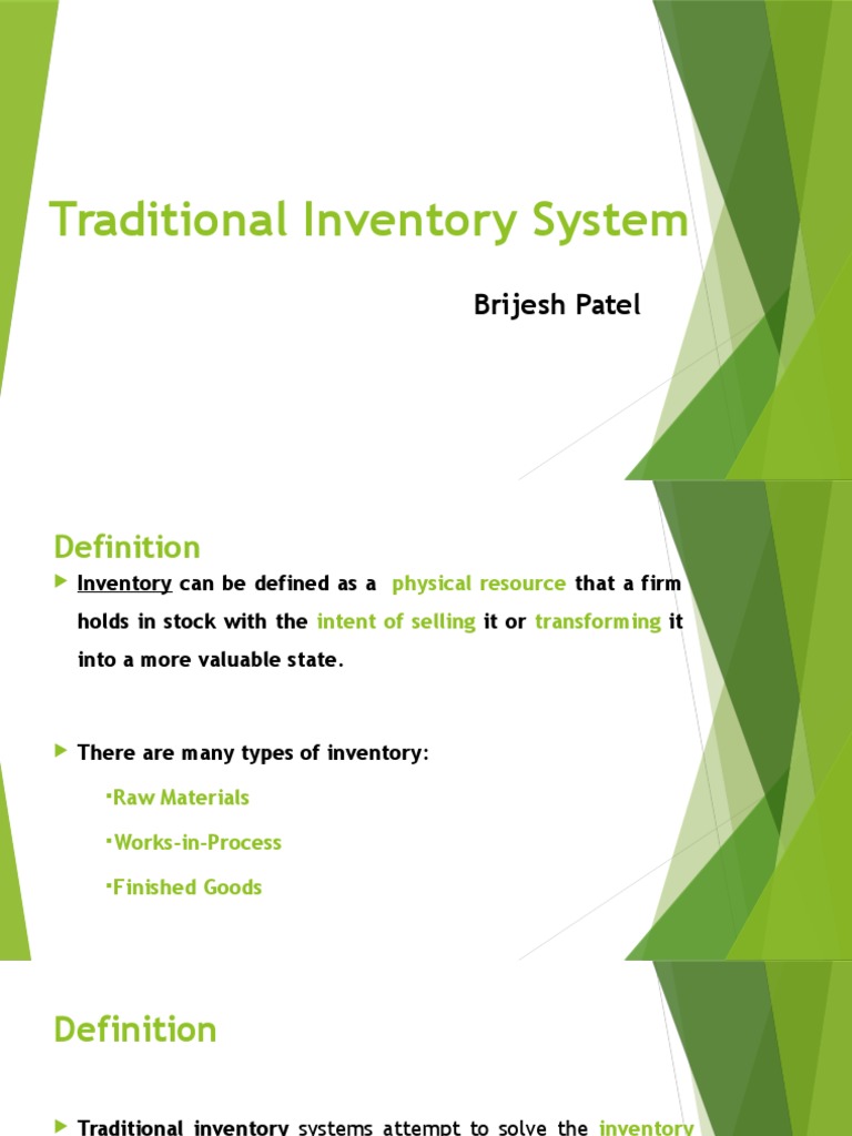 Traditional Inventory System | PDF | Business | Finance & Money Management