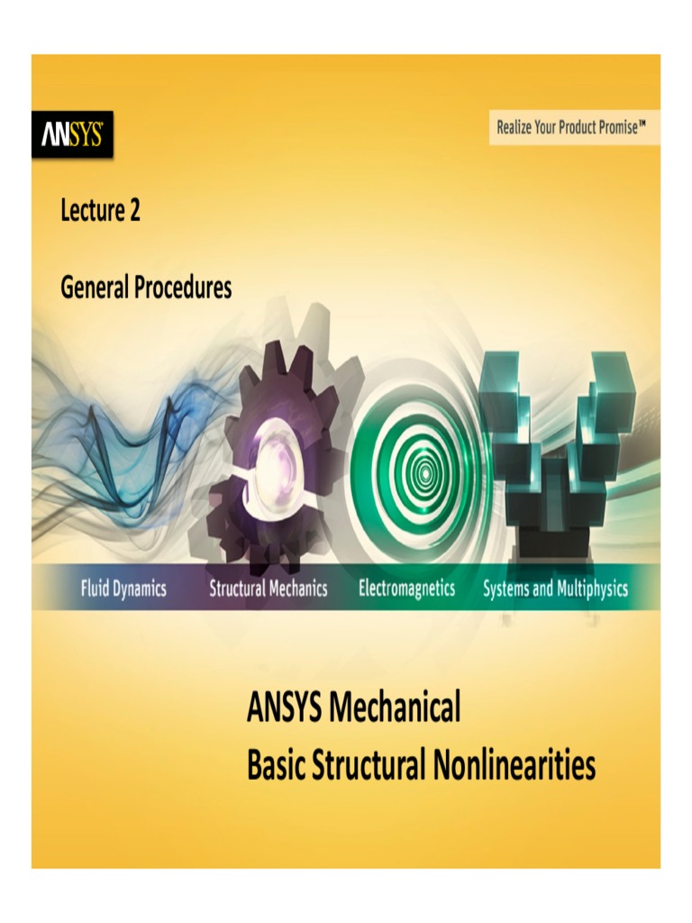 ANSYS Mechanical Basic Structural Nonlinearities | PDF | Nonlinear ...