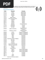 Mobile Country Codes (MCC) - Mobile Network Codes (MNC) - Imsi | PDF