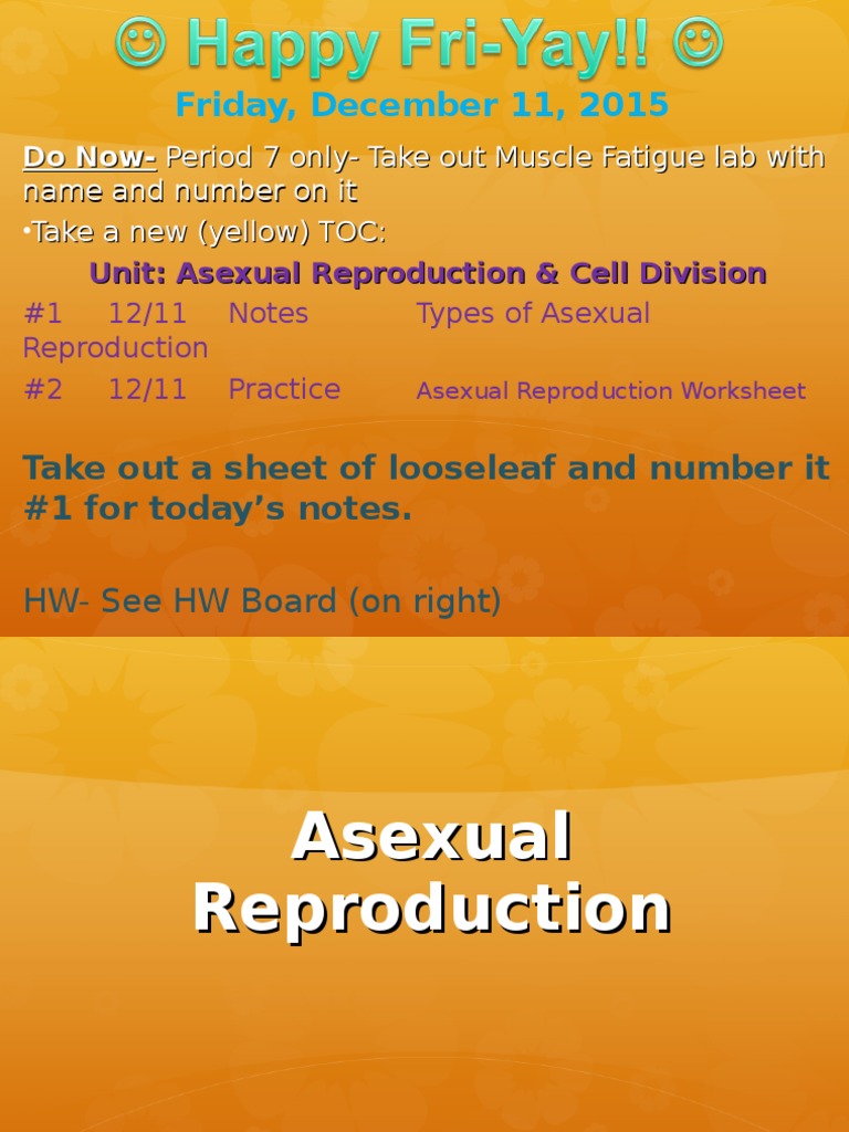 Asexual Reproduction Overview | PDF