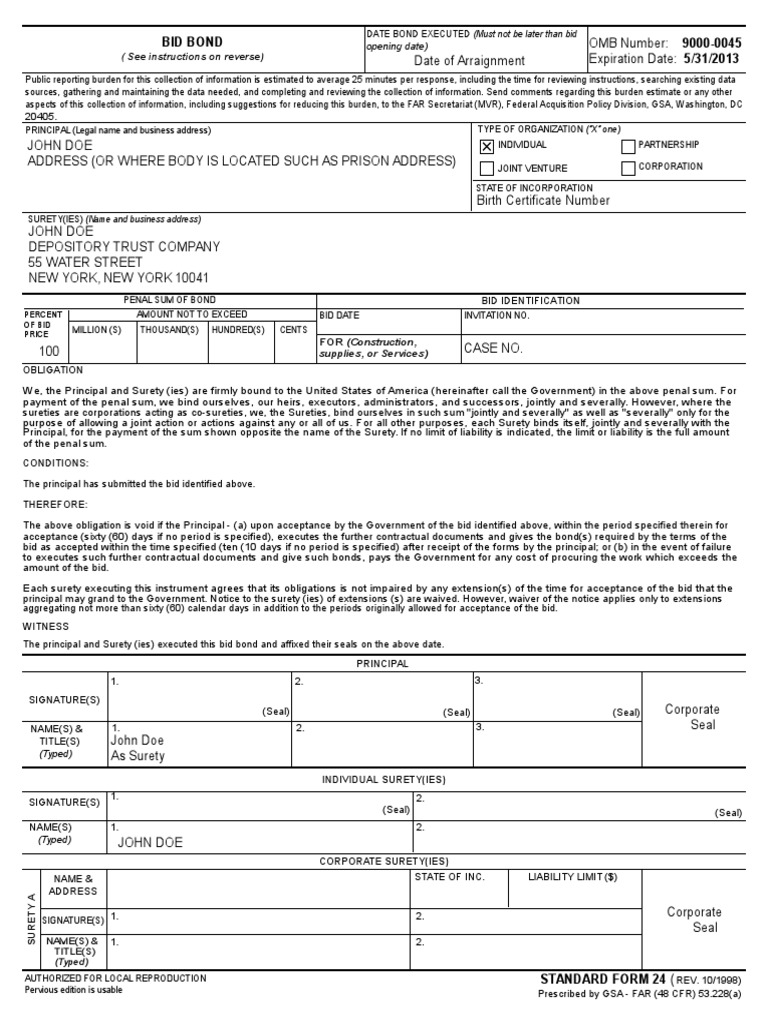 Bid Bond | PDF | Surety Bond | Bonds (Finance)