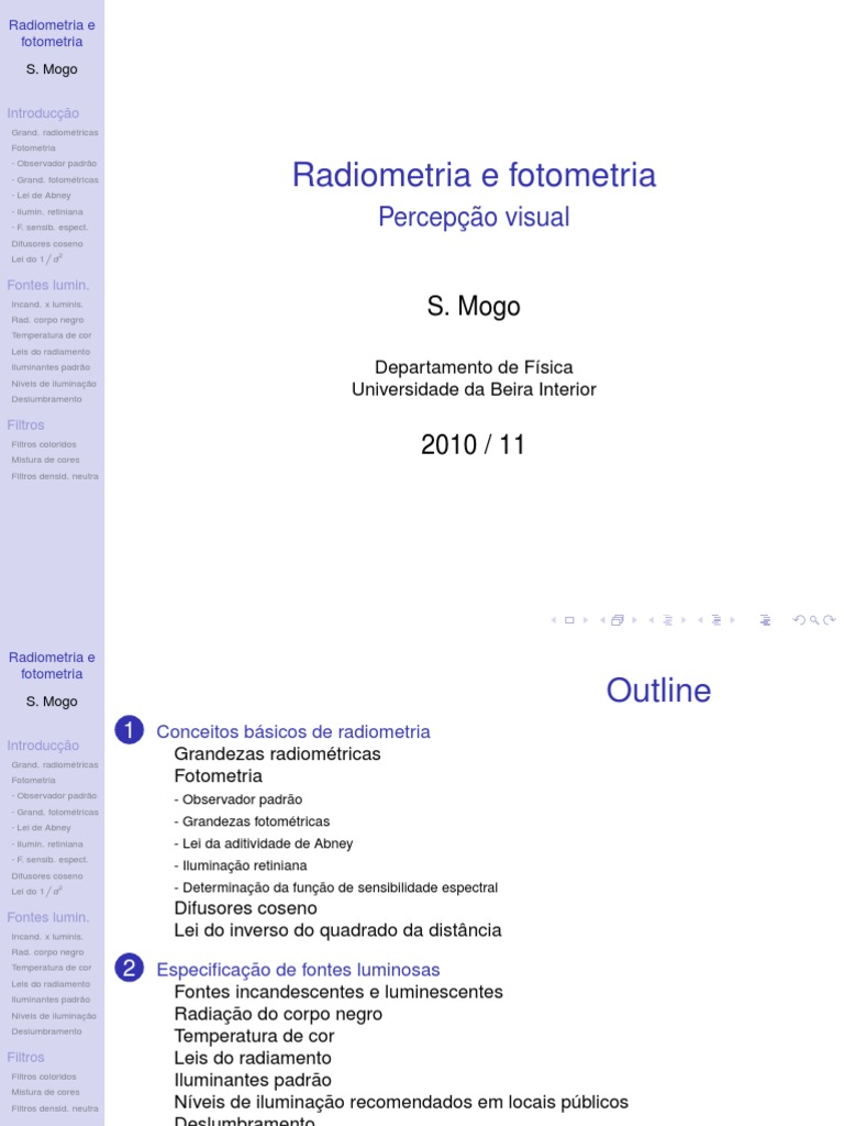 Radiometria | PDF | Cor | Radiação eletromagnética