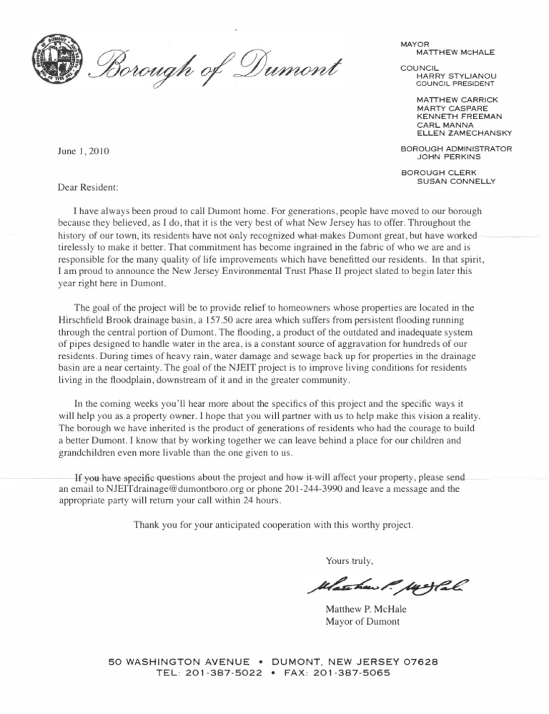 Mayor's Letter To Residents | PDF | Physical Geography | Water And The ...