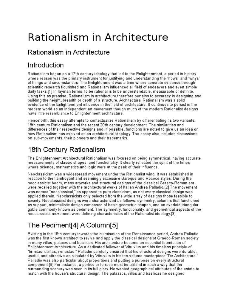 Rationalism in Architecture | Rationalism | Art Media | Free 30-day ...