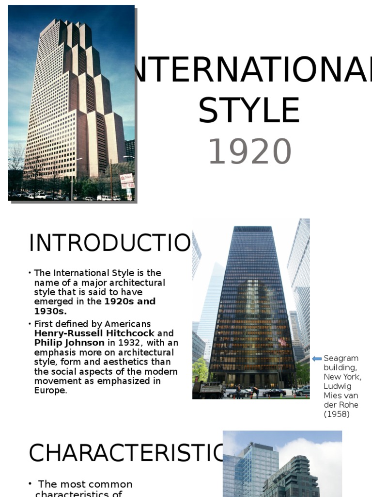 Modern International Style Architecture
