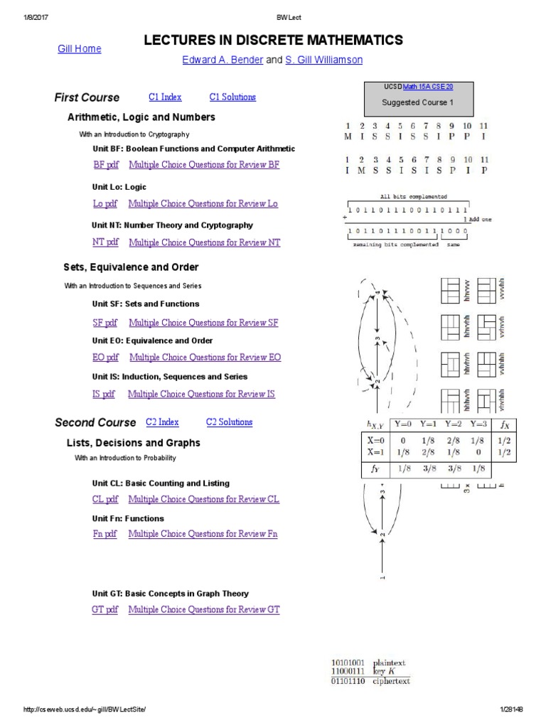 Course Materials and Lecture Topics for Discrete Mathematics | PDF