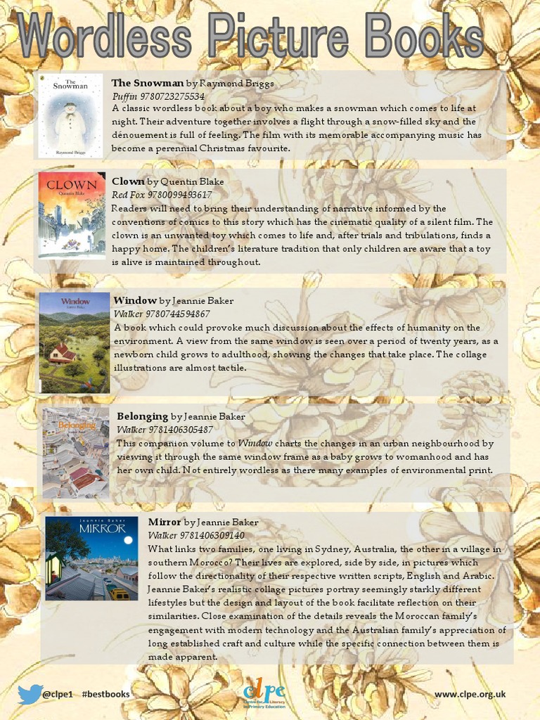 Wordless Picture Books LIST | PDF | Chicken | Lion