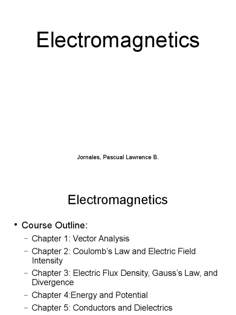 Engg Electromagnetics Lec01 | PDF | Coordinate System | Euclidean Vector