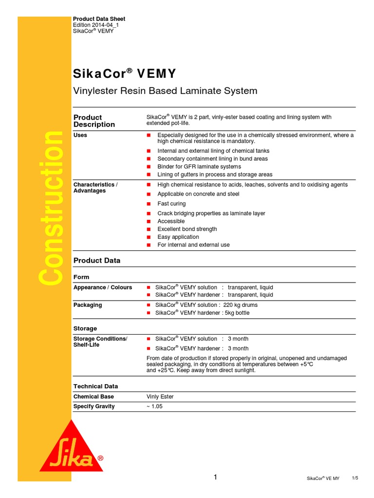 SikaCor VEMY | PDF | Concrete | Relative Humidity