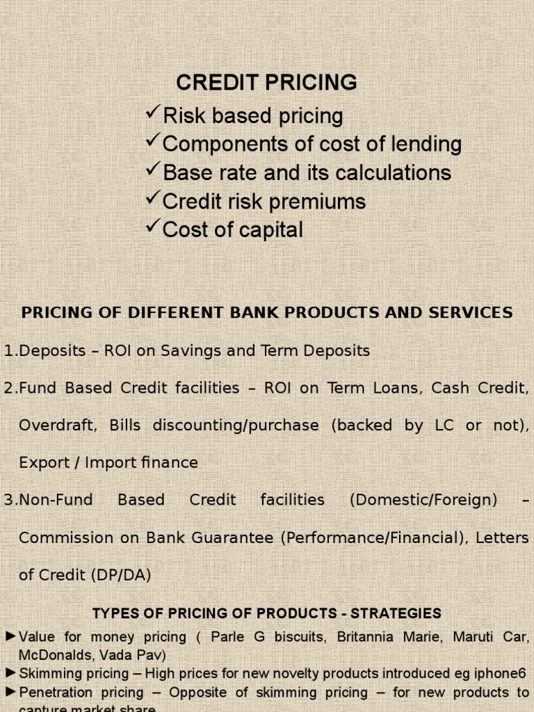Risk-Based Credit Pricing Strategies | PDF | Credit (Finance) | Credit Risk