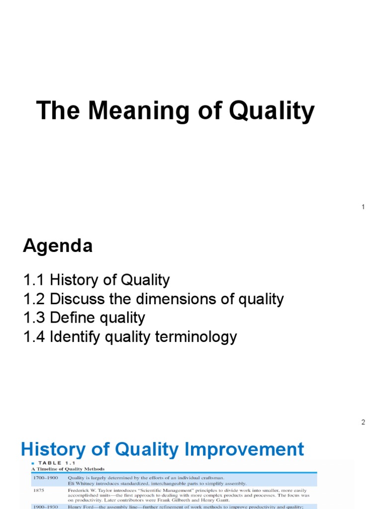 Meaning of Quality | PDF | Business